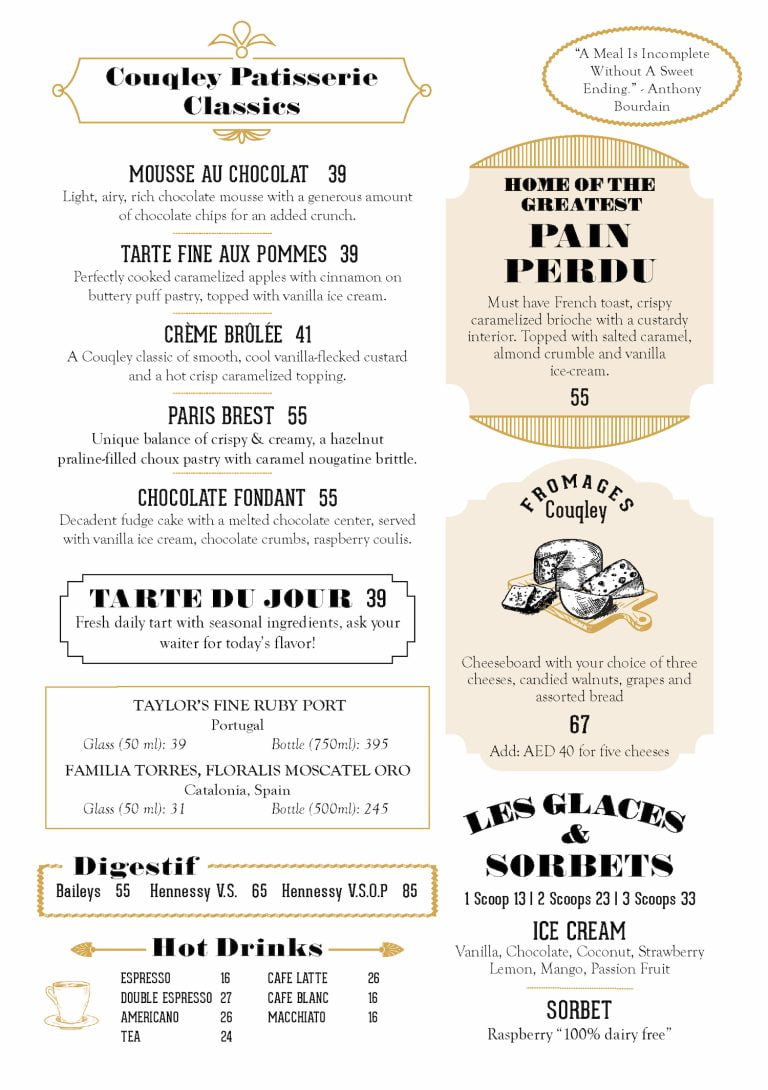 Couqley French Brasserie: French Dining in Downtown Dubai